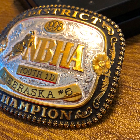 gist | Accessories | Vtg Vintage Gist Bronze Nbha Champion Belt Buckle ...